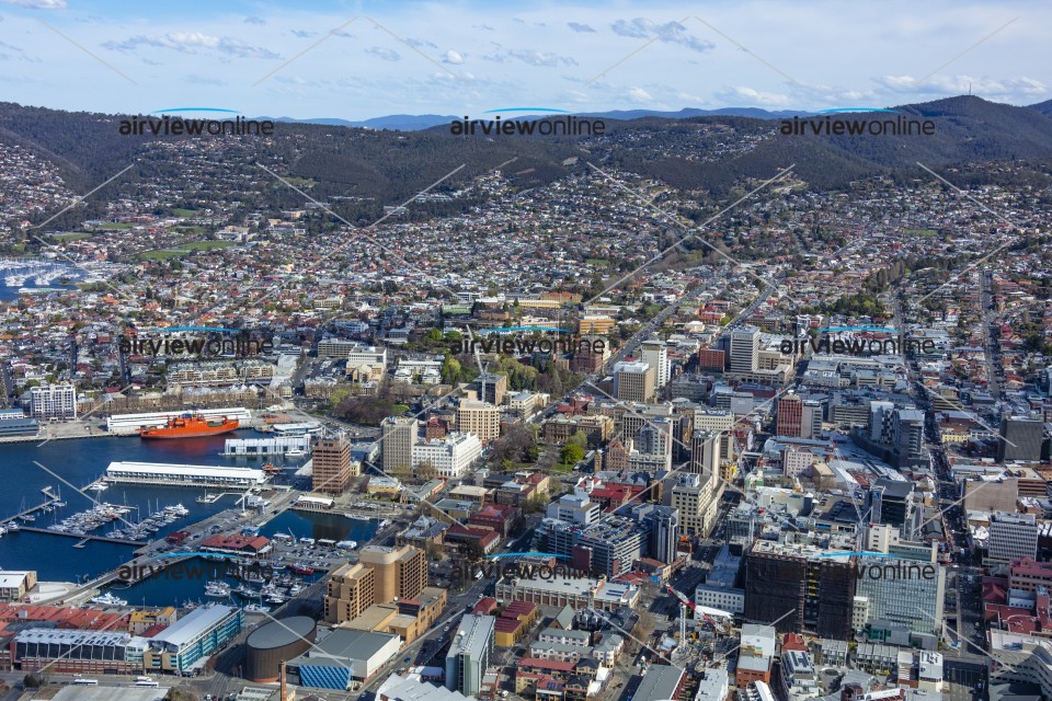 Aerial Photography Hobart CBD - Airview Online