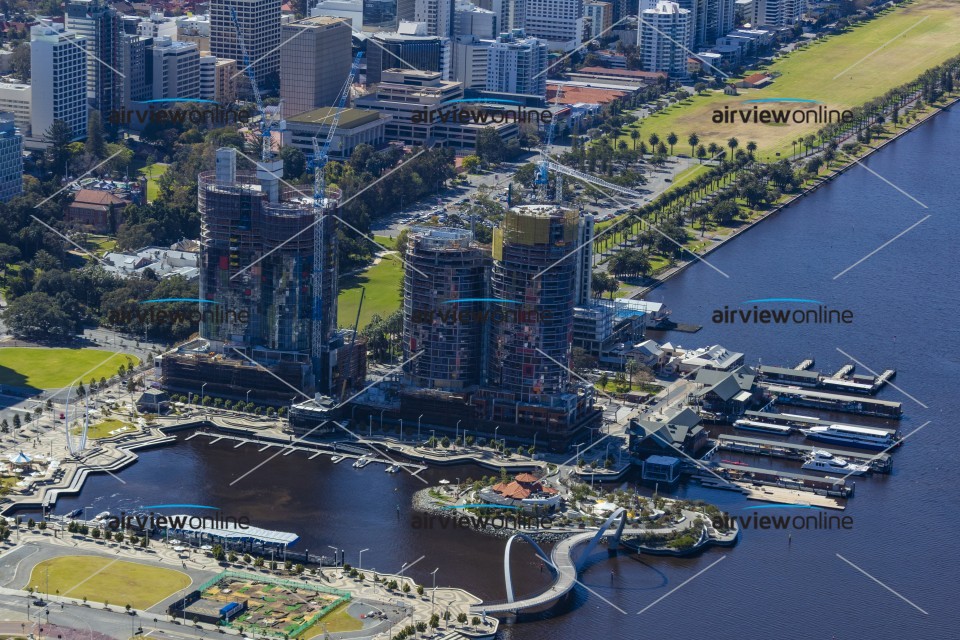 Aerial Photography Elizabeth Quay Development Perth 2018 - Airview Online
