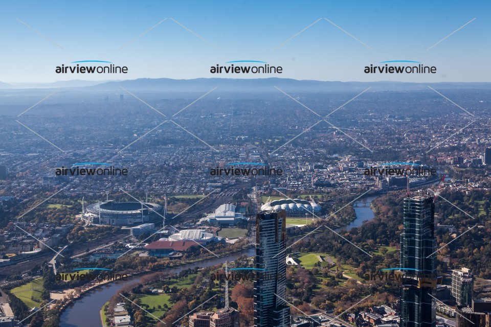 Aerial Photography MCG and Rod Laver arena - Airview Online