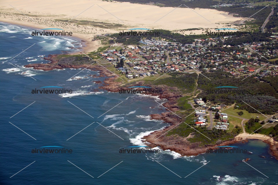 Aerial Photography Anna Bay and Fishermans Bay - Airview Online