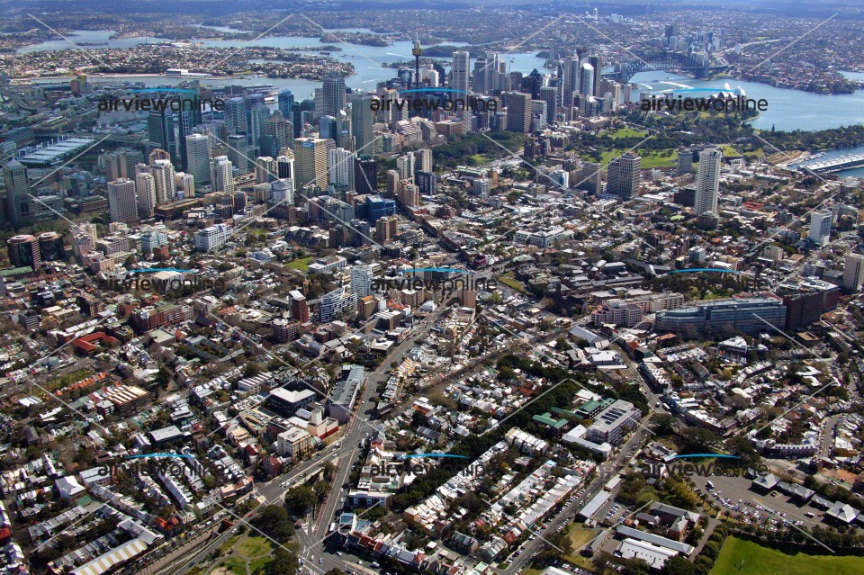 Aerial Photography Surry Hills to Sydney Harbour - Airview Online