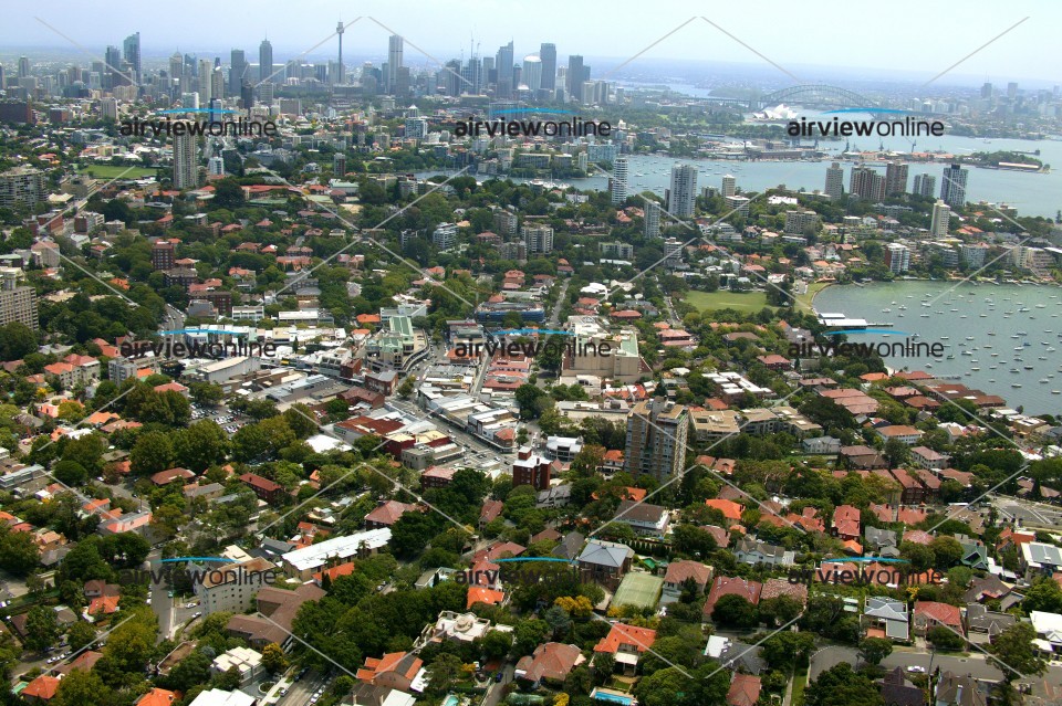 Aerial Photography Double Bay to city - Airview Online