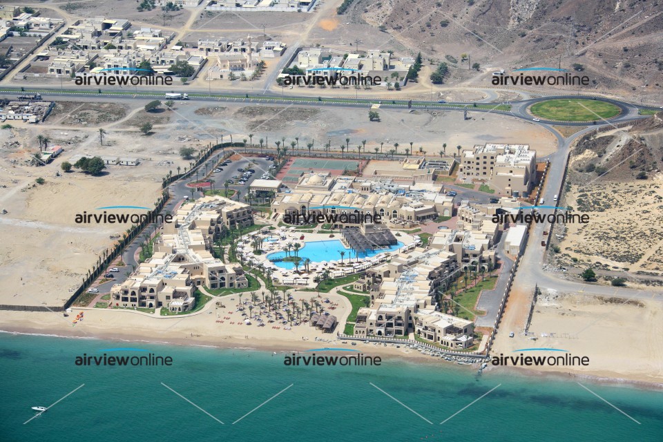 Aerial Photography Iberotel Miramar Al Aqah Beach Resort, Fujairah ...