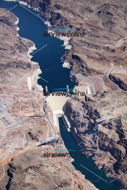 Aerial Photography Hoover Dam Nevada Arizona border - Airview Online