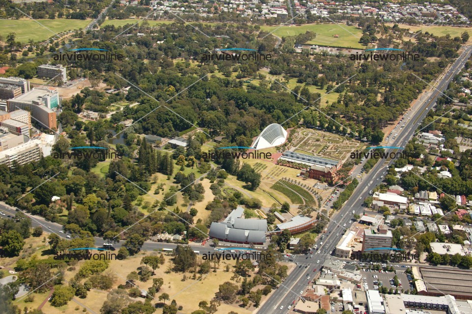 Aerial Photography Adelaide, Botanic Park - Airview Online