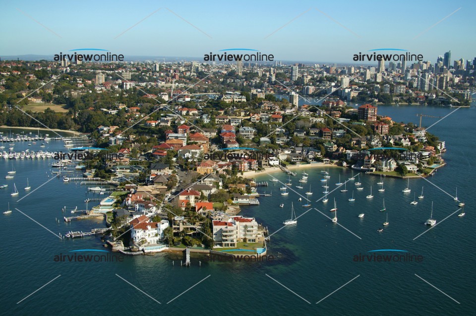 Aerial Photography Point Piper homes - Airview Online