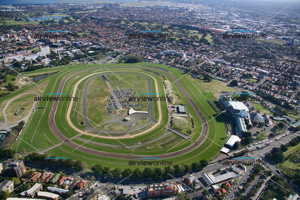 Aerial Photography Randwick Racecourse to Sydney Airport - Airview Online