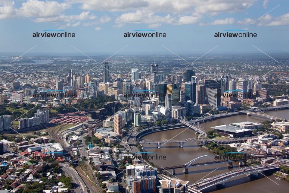 Aerial Photography Brisbane City Bridges - Airview Online