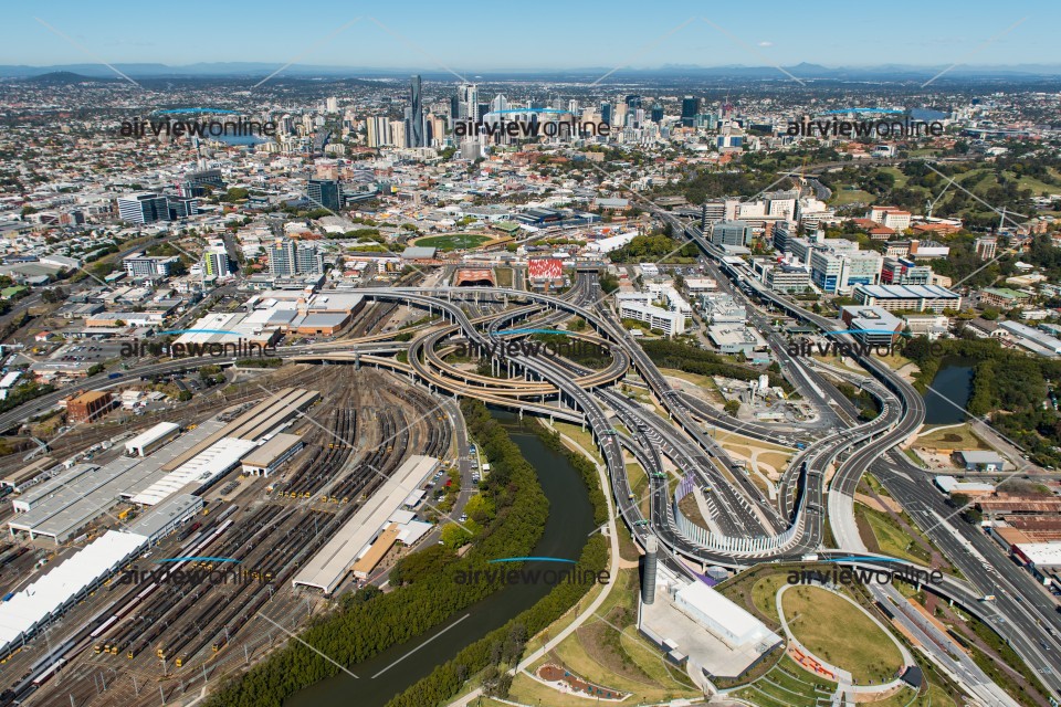 Aerial Photography Clem 7 Tunnel Entrance - Airview Online