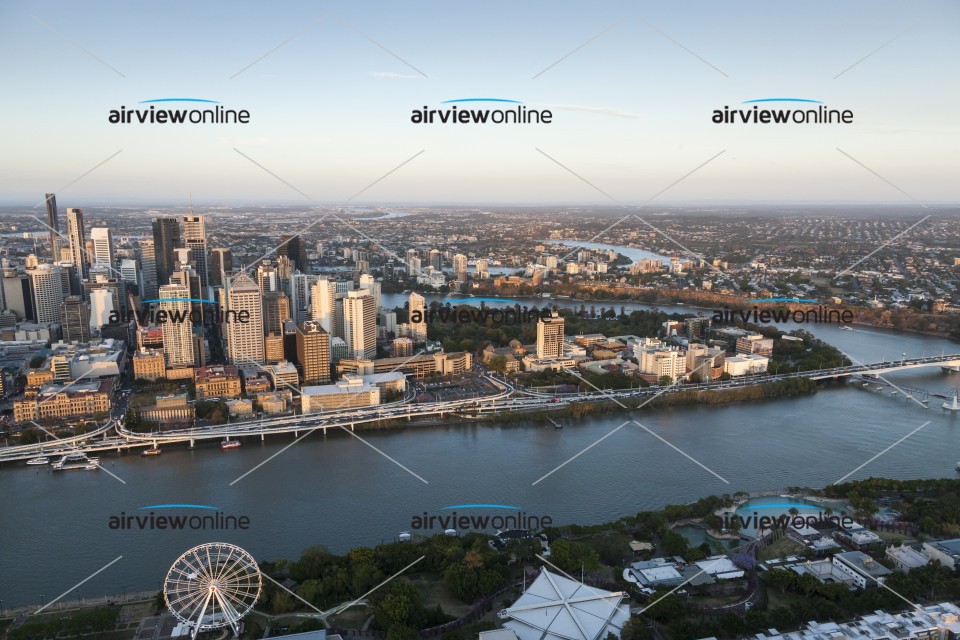 Aerial Photography Brisbane City At Sunset - Airview Online