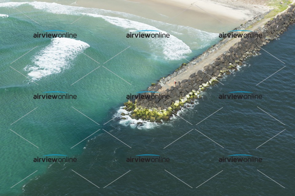 Aerial Photography Sea Rock Wall - Airview Online
