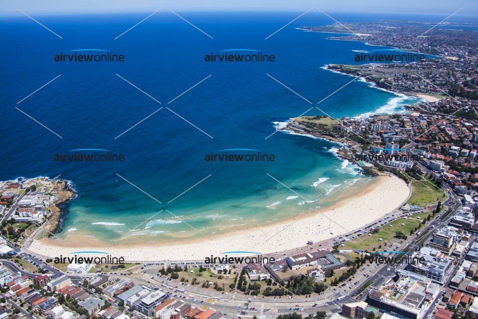 Aerial Photography Bondi Beach Bathers - Airview Online