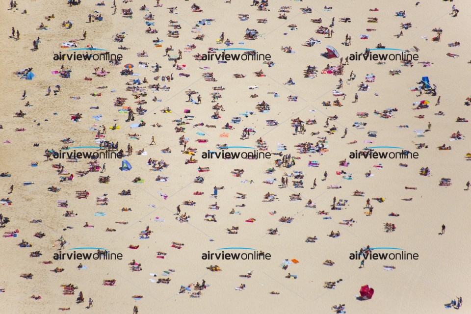 Aerial Photography Bondi Beach Bathers - Airview Online