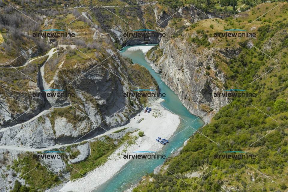 Aerial Photography Flying Low Shotover River, Skippers, Otago, New ...