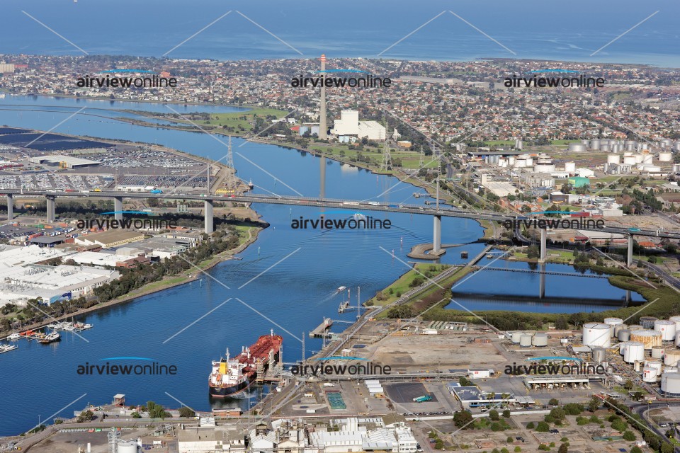 Aerial Photography West Gate Bridge Looking South - Airview Online