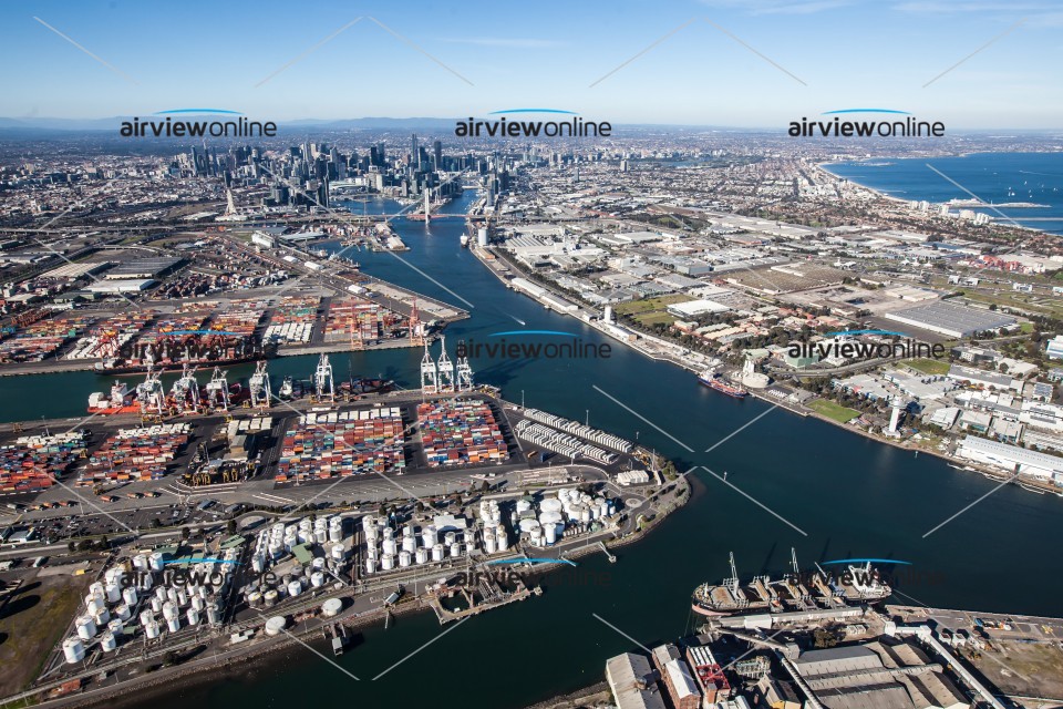 Aerial Photography Coode Island To Melbourne - Airview Online